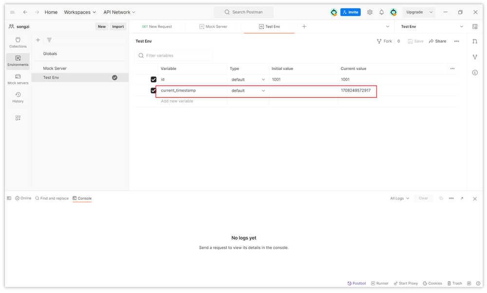 How To Pass The Current Timestamp In Postman