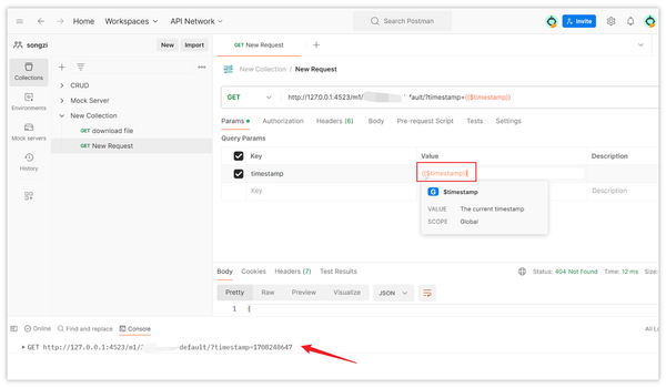 How To Pass The Current Timestamp In Postman